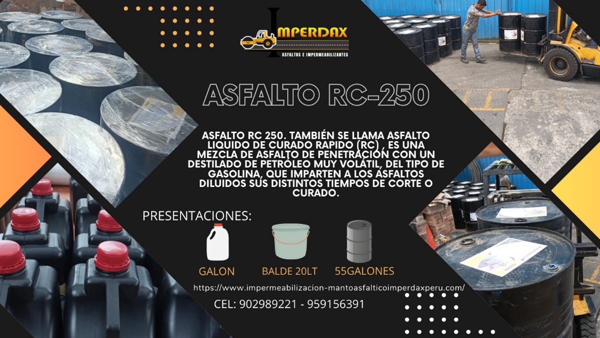 Venta de Asfalto RC 250 - ASFALTOS IMPERDAX E.I.R.L | Venta de Asfalto ...